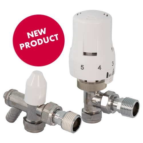 Thermostatic Radiator Valve & Lockshield w/ Drainoff